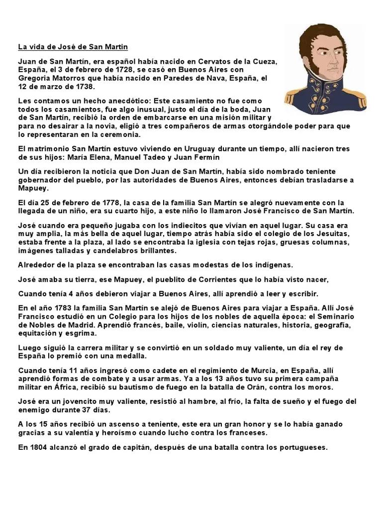 Biografía Breve De San Martín – José de San Martín, biografía del ...