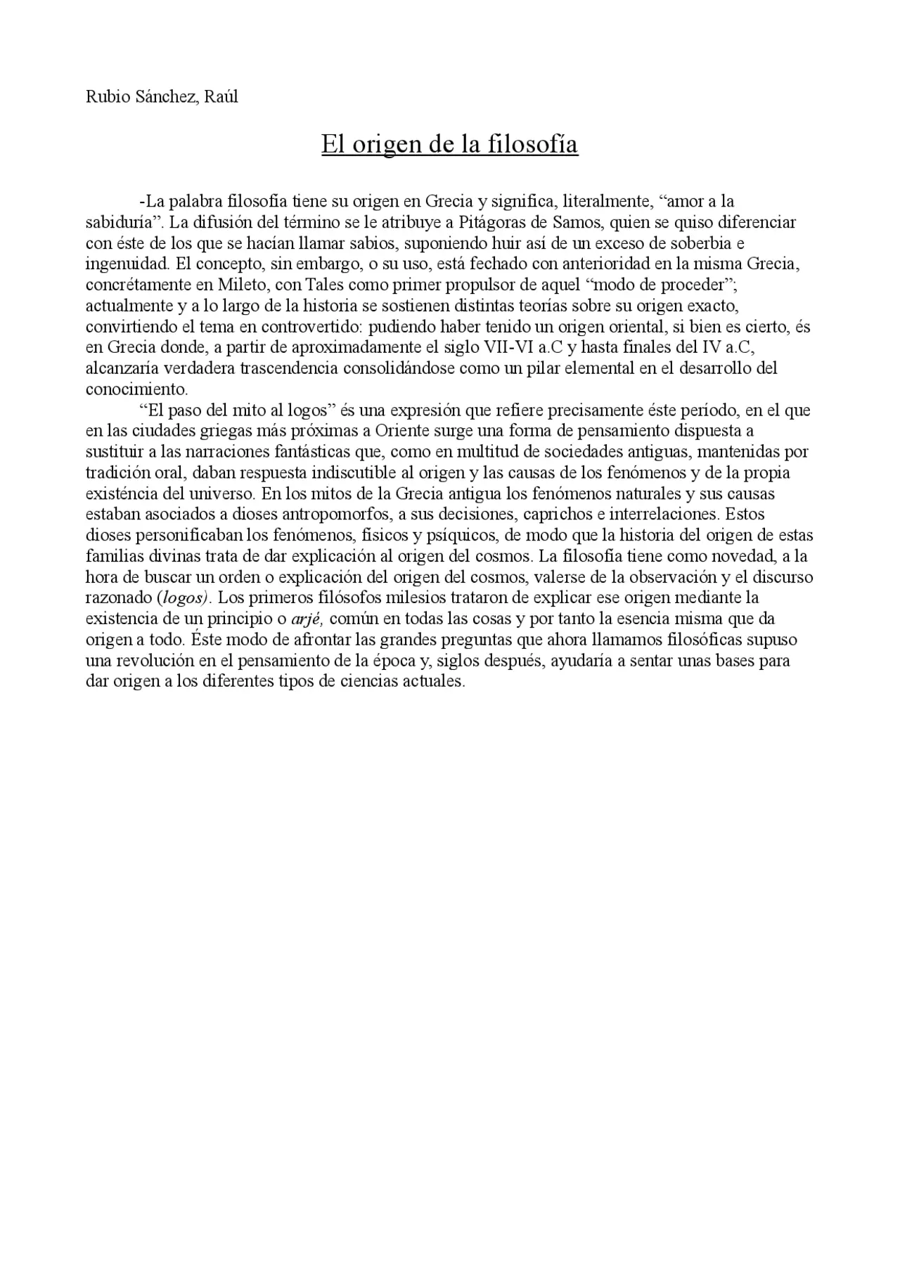 Orígenes De La Filosofía: Resumen Y Evolución | En Pocas Palabras