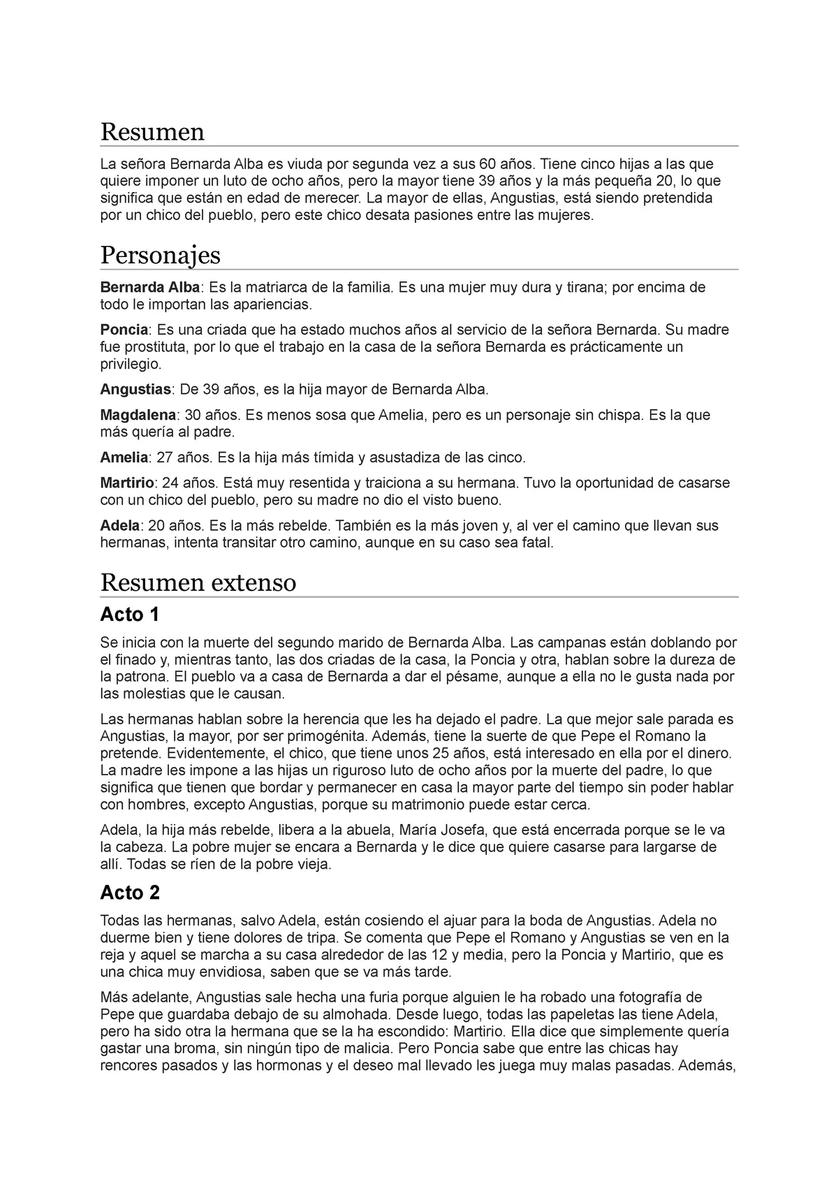 La Casa De Bernarda Alba: Autoridad Y Libertad En Conflicto | En Pocas ...
