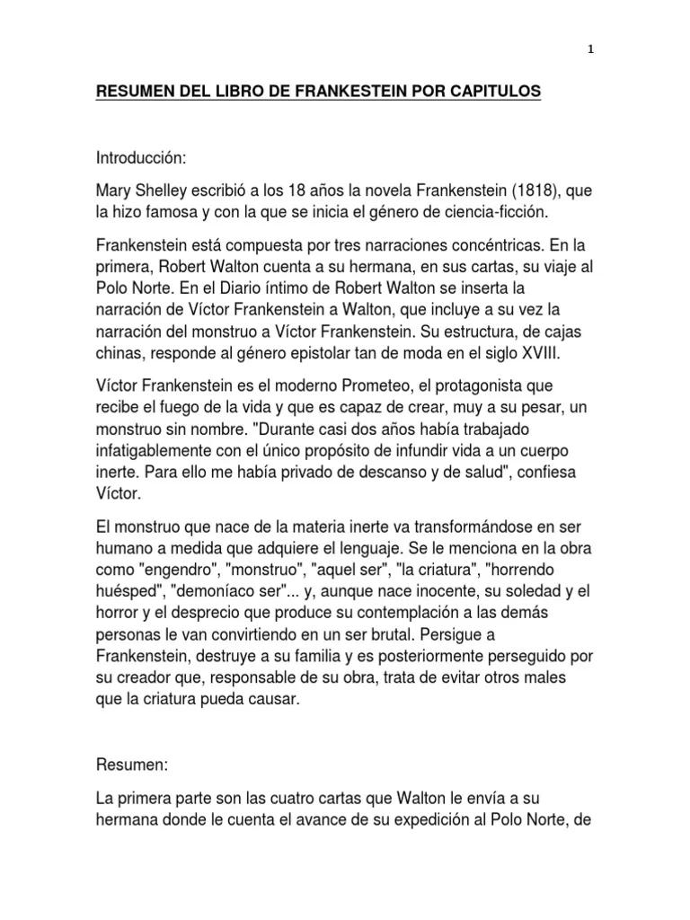 Resumen Libro Frankenstein: ética Humana Y Responsabilidad | En Pocas ...